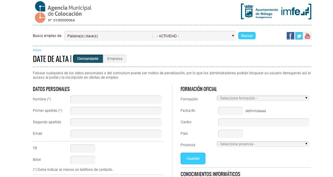 Málaga Empleo IMFE 【2026